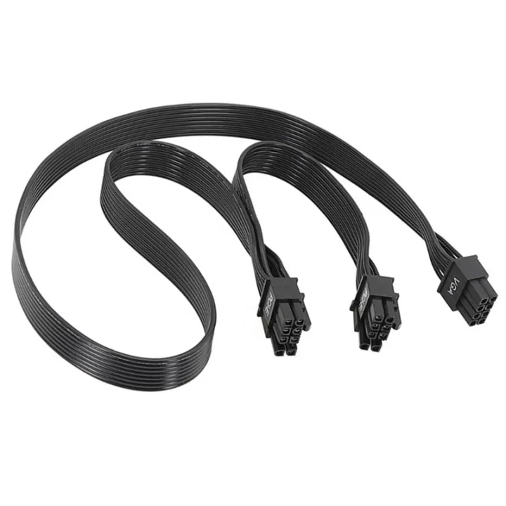 (TEBM) PSU VGA 8pin Male to Dual PCIe 8 (6+2) Pin Male PCIE GPU Power ...