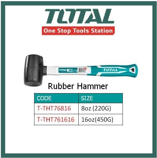 TOTAL THT76816 8oz RUBBER HAMMER | Lazada