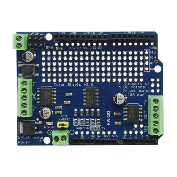 TB6612 Mosfet Stepper Motor PCA9685 Standard IIC I2C PWM Servo Driver Shield V2 for Robot PWM R3 ...