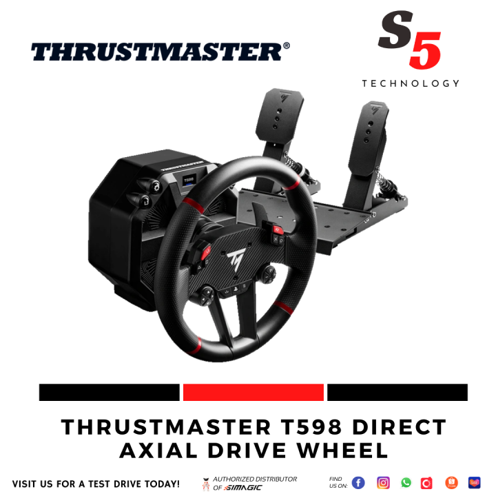 Thrustmaster T598 Direct Axial Drive Wheel / Pedal set included / Sim racing / driving / racer ...