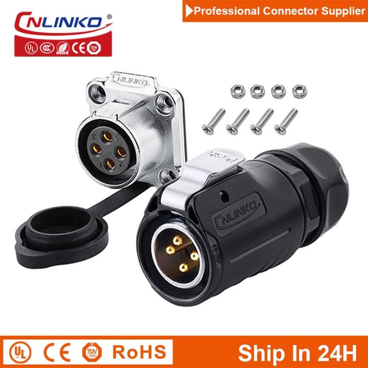 Cnlinko LP20 4Pin M20 Waterproof Aviation Electric Power Cable ...