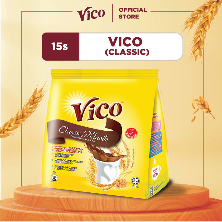 Vico 3 in 1 Classic Chocolate Malt Drink (15's x 32g) | Lazada