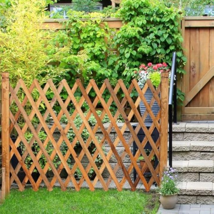 Portable Wooden Safety Expanding Fence Retractable Telescopic Garden ...