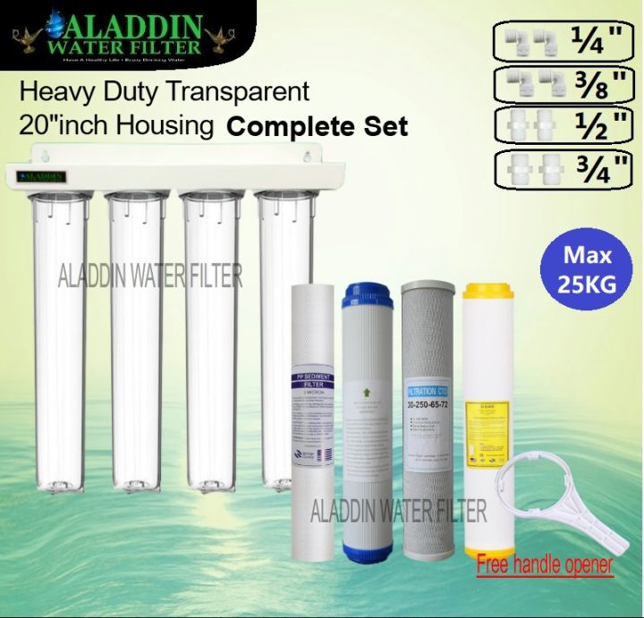 20"inch 4 stage heavy duty Transparent Housing with Filter / PP, UDF ...
