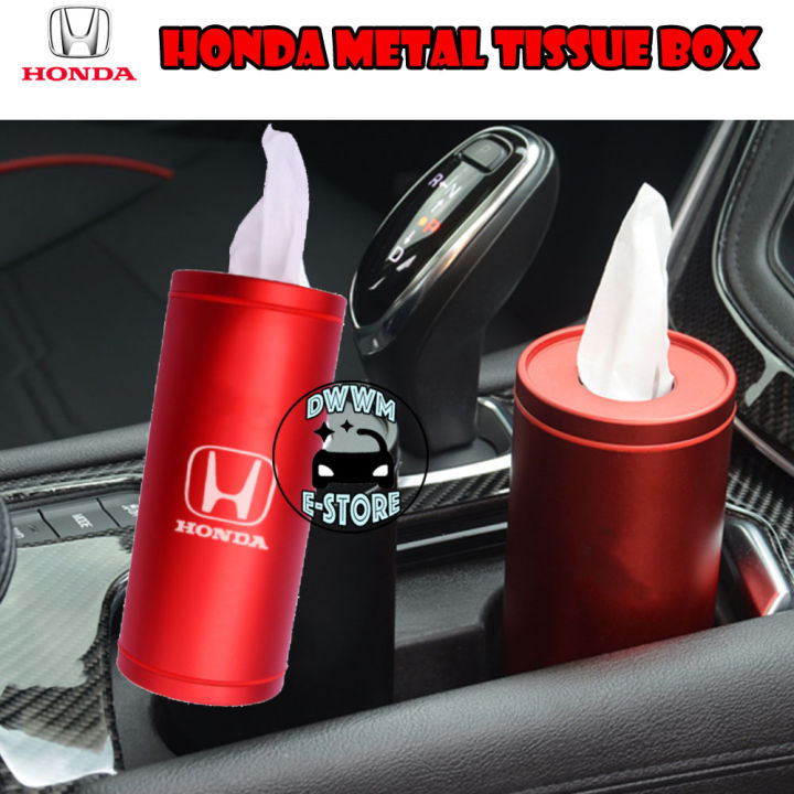 Honda Metal Tissue Box (RED) Holder aluminium alloy for Honda HRV CITY ...