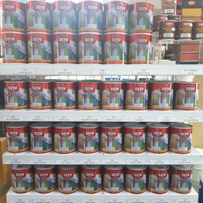 SEIV Synthetic Cat Kayu dan Besi Master Gloss Kaleng enamel paint ...