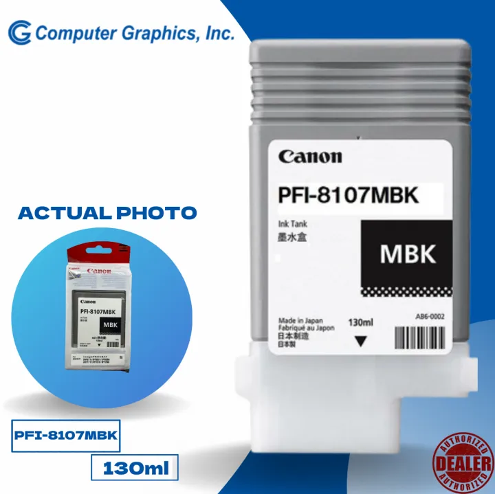 Canon IPF671 IPF681 IPF771 IPF781 IPF786 Matte Black 130ml PFI8107 ...