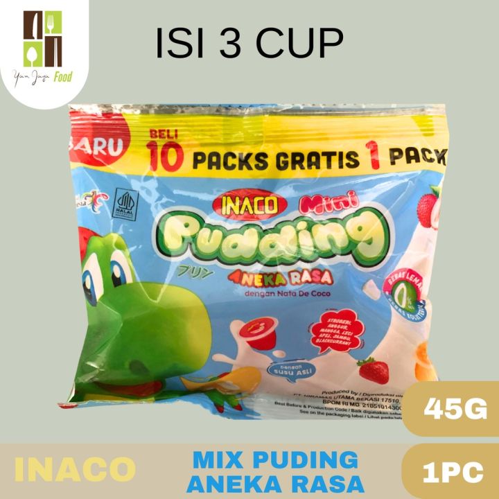 Inaco Mini Pudding Mix 1pc / 45g isi 3pc / Inaco Mini Pudding Mix / 3 Varian rasa | Lazada Indonesia