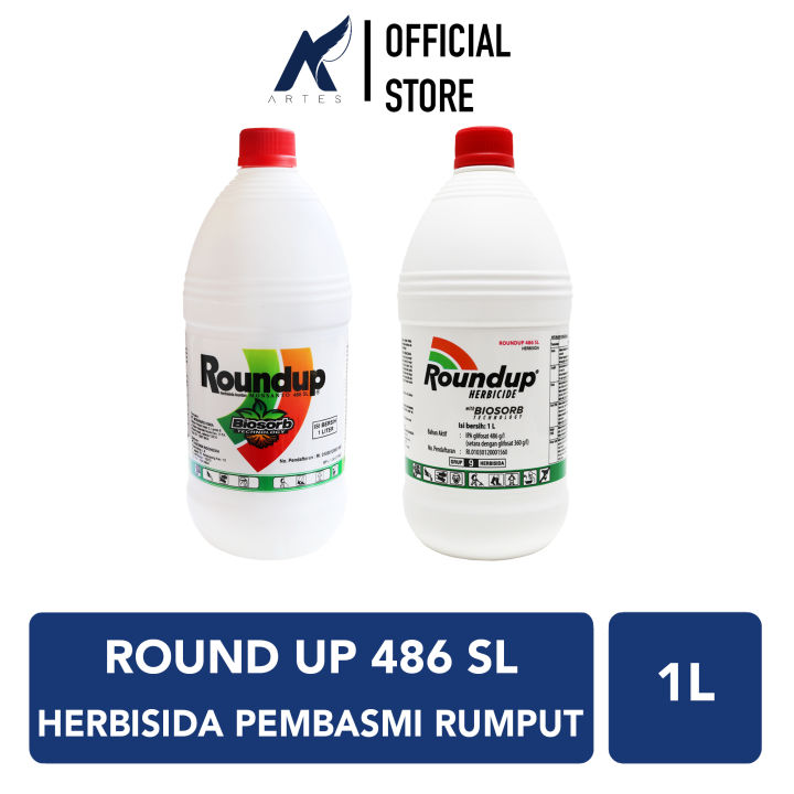 ROUNDUP ROUND UP 486 SL 486SL With Biosorb Bio Sorb Herbisida Obat ...