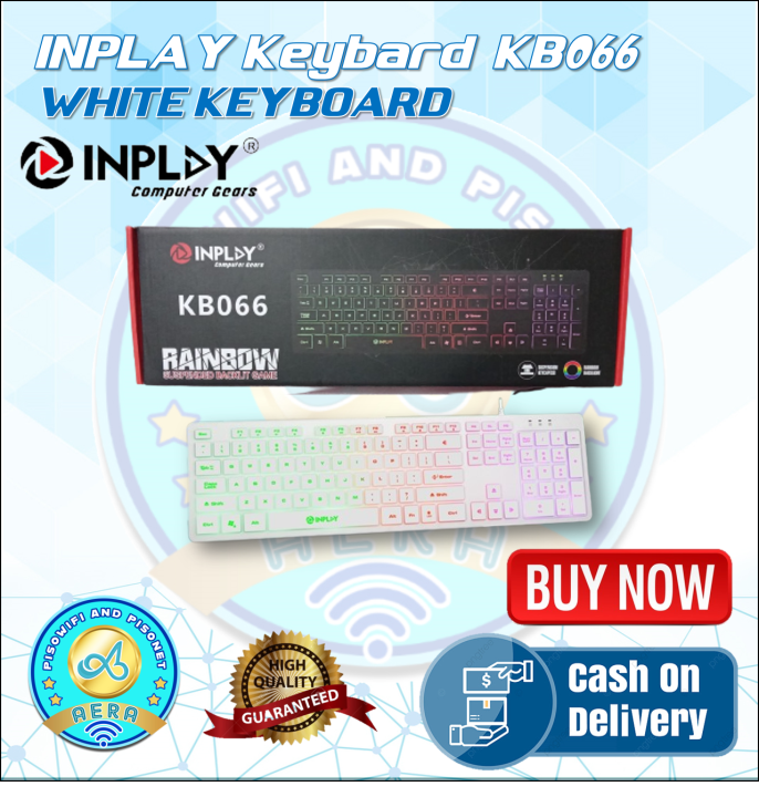 INPLAY KB066 BLACK KEYBOARD GAMING, RAINBOW SUSPENDED BACKLIT GAME ...