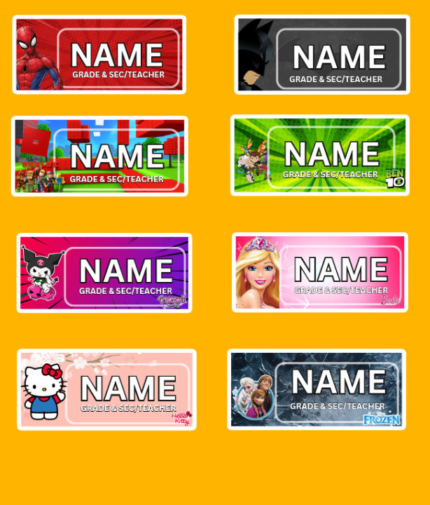 LAMINATED NAME PLATE WITH CHARACTER | Lazada PH