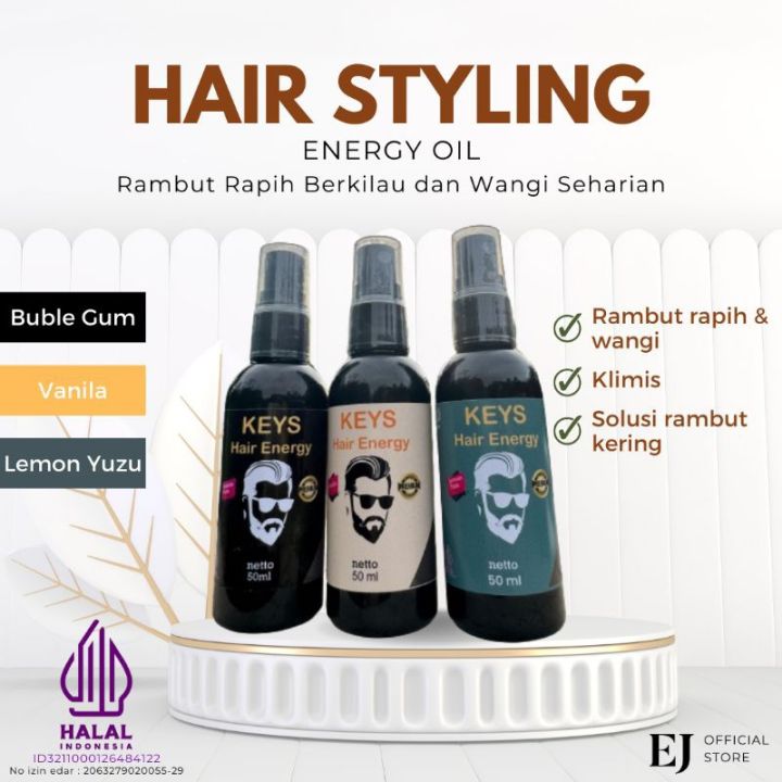 Paket 3 Botol Minyak Rambut Pria Spray Klimis Sepanjang Hari All Varian ...