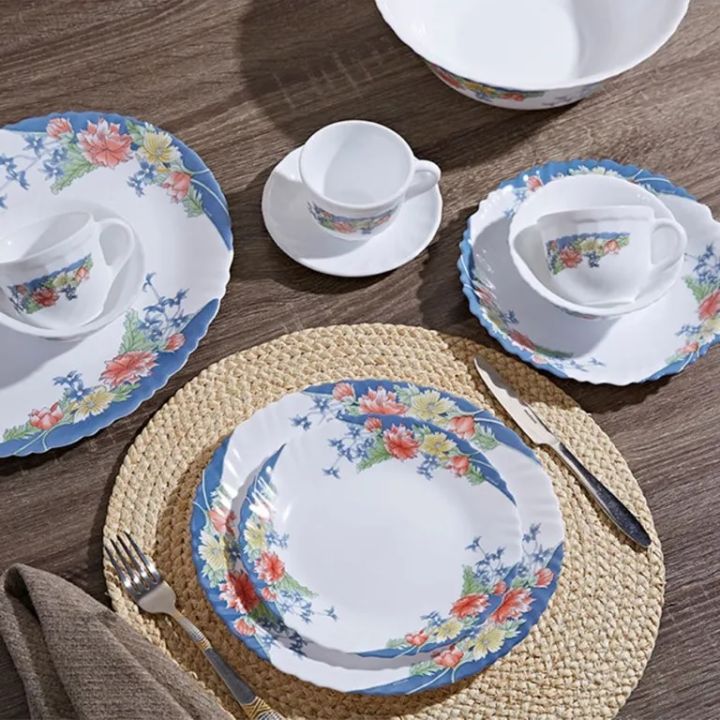 San Seng Luminarc Arcopal Florine Collection [ 19pcs Dinner Set, Dinner ...