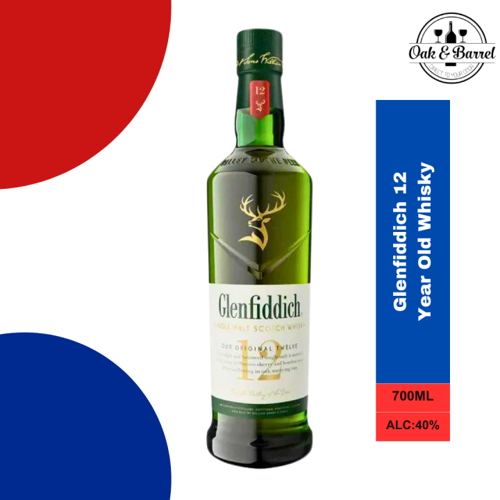 Glenfiddich 12 Year Old Whisky 700ml (No Box) | Lazada Singapore