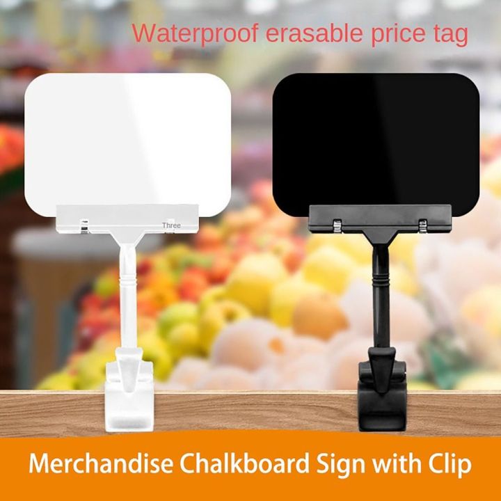 W5YR A4 A5 A6 Chalkboard Price Tag with Clip Erasable Food Price Label ...