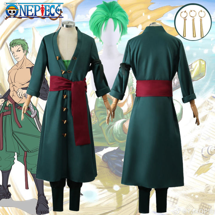 BBAnime One Piece Roronoa Zoro Cosplay Costume For Men Kid Boys Zoro ...