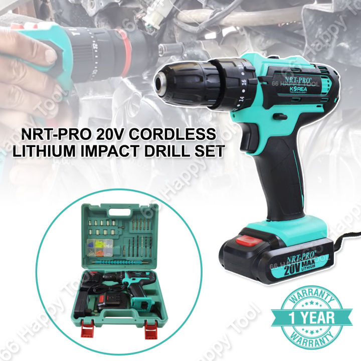 New Version NRT PRO DC-340 20V Cordless Lithium Impact Drill Set With ...