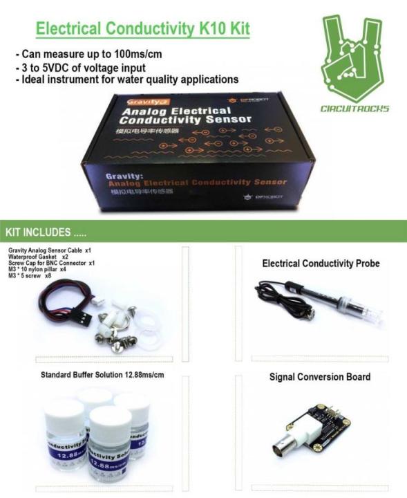 Circuitrocks Electrical Conductivity K10 Sensor Kit for Arduino | Lazada PH