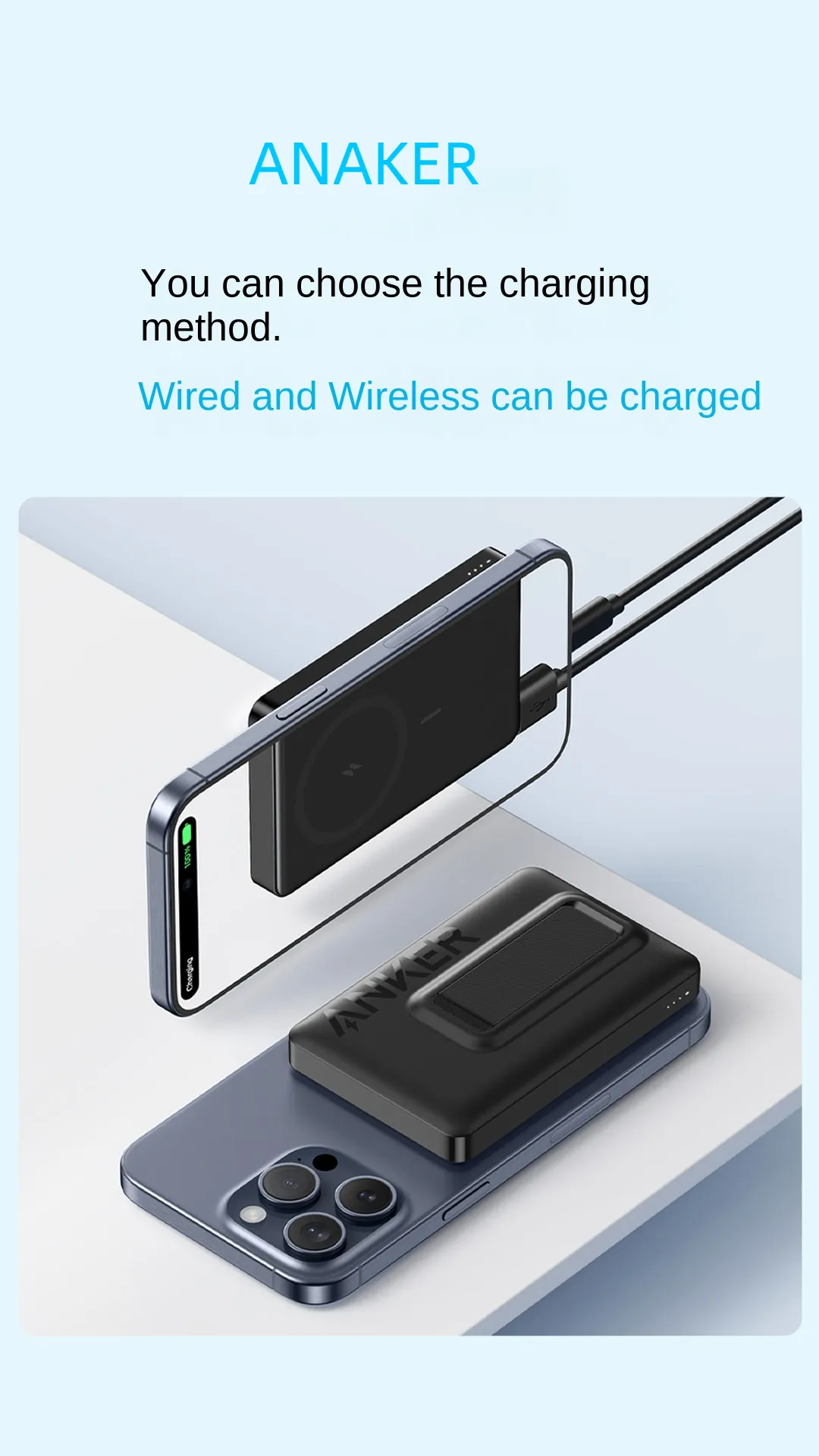 Anker A1652 Magnetic Wireless Charging 10000mAh Magsafe Powerbank with ...