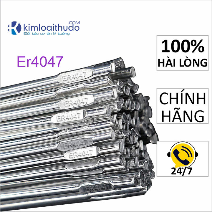 Que hàn nhôm ER4047, loại nhẹ lửa, nhiệt độ thấp, dễ hàn. Hàng Hiếm ...