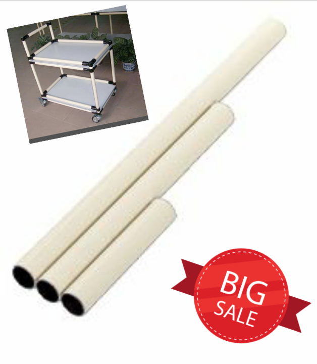 Abs Coated Ivory Dia28mm Lean Tube Metal Connector Joint Pipe Fittings ...