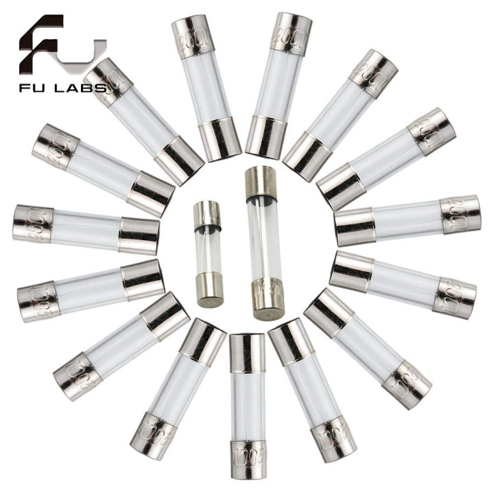 10Pcs 5x20mm 6x30mm Glass Tube Fuse Kit 250V 0.1A 0.2A 0.5A 0.8A 1A 2A ...