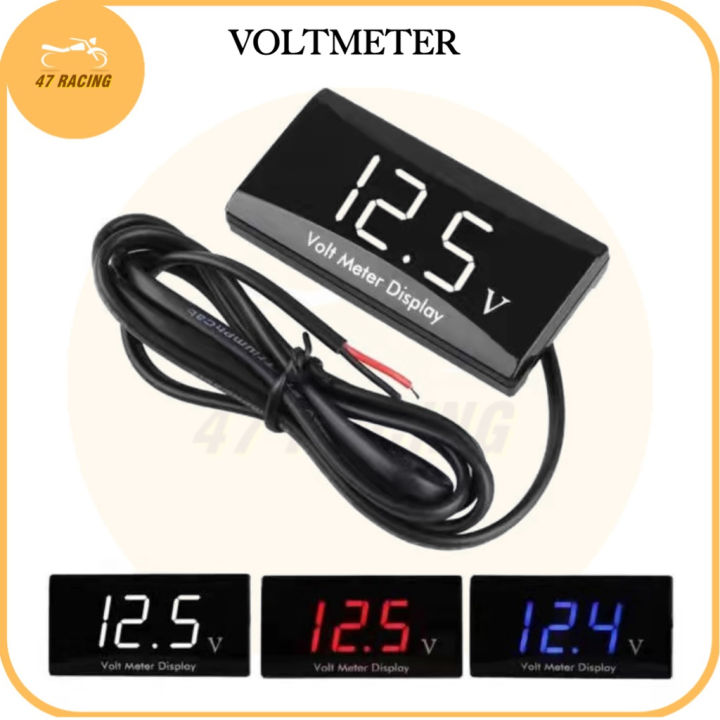 Motorcycle Accessories Volt Meter With Frame Classic Digital ...
