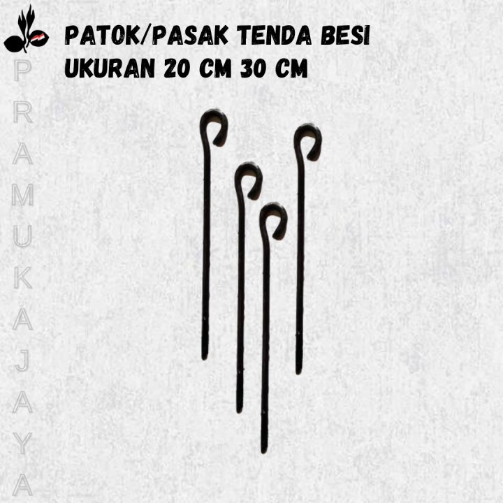Patok besi / Patok pasak tenda camping ukuran 20cm dan 30cm | Lazada ...