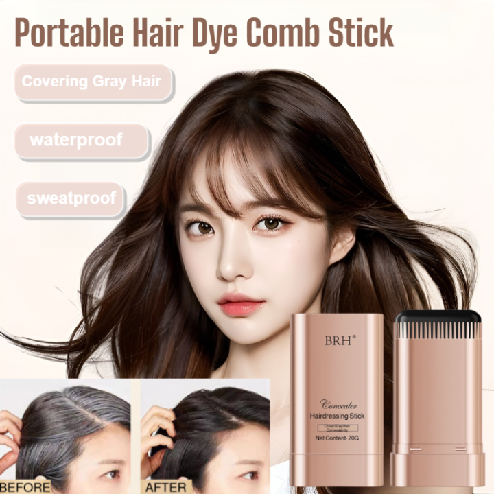 Waterproof Sweat-Proof Hair Dye Comb Covering White Hair Portable Hair ...