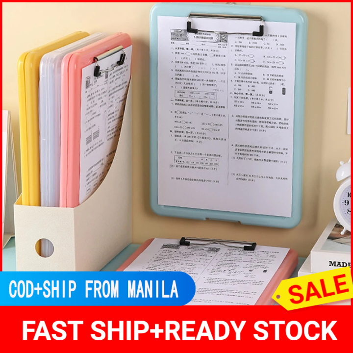 2in1 Clip Open Plastic File Clipboard Folder Office Student Document ...