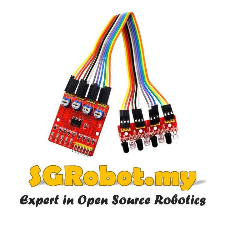 4 Way Infrared IR Tracking Module / Transmission Line Tracker Module ...