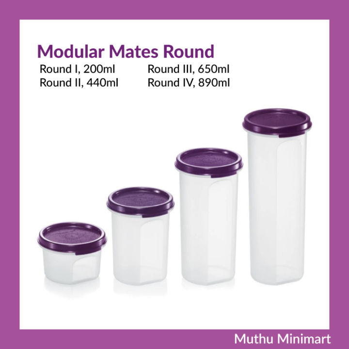 Original Tupperware | Modular Mates Round Food Storage Container ...