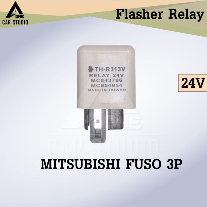 Flasher Relay MITSUBISHI FUSO 24V 3P ควบคุมแปลงไฟในระบบไฟรถ ไฟหน้า ไฟ ...
