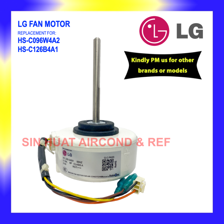 LG Indoor Fan Motor LG HS-C096W4A2 / HS-C126B4A1 Replacement Motor ...