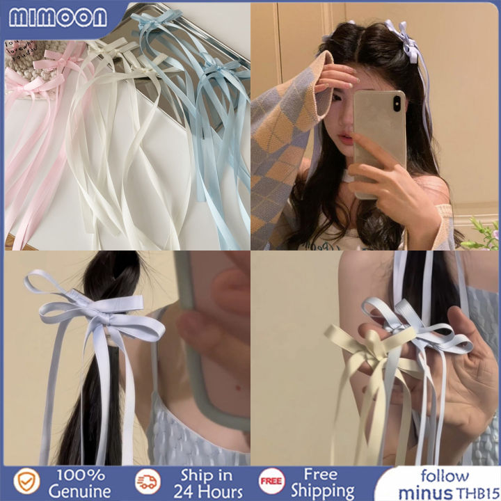 กิ๊บติดผม คลิปผมเกาหลี คลิปโบว์ริบบิ้นผมยาวน่ารักสำหรับสาวๆ MIMOON | Lazada.co.th