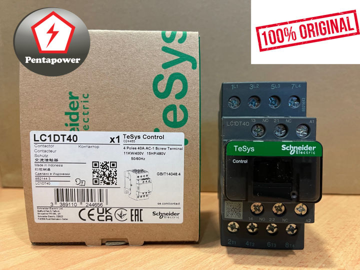 SCHNEIDER LC1DT40 TeSys D contactor - 4P 4 POLE (4 NO) - AC-1 - = 440 V ...