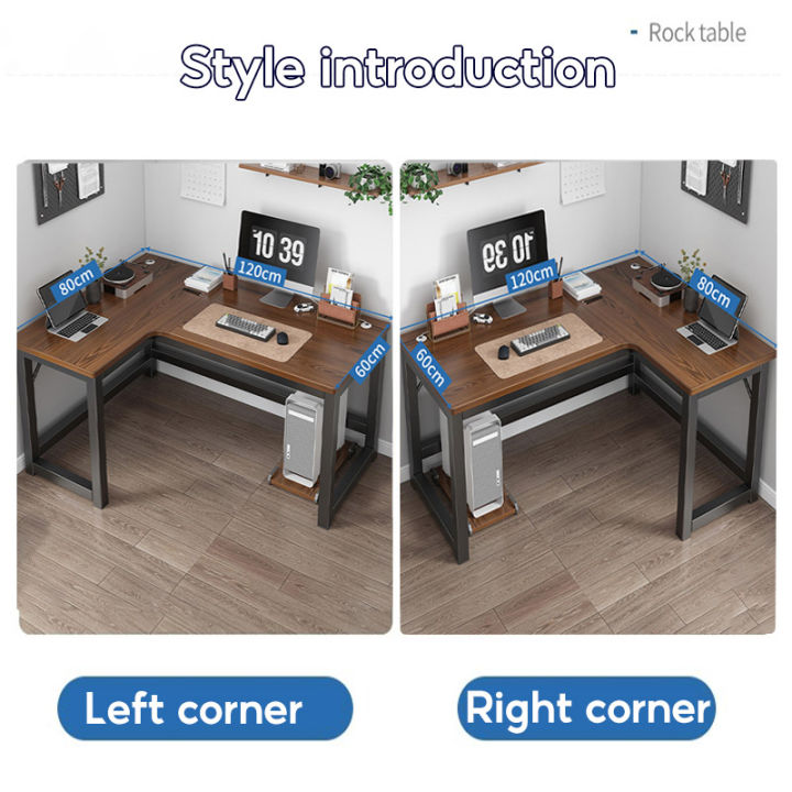 【2 color】Corner desk L-shaped office desk Table Computer Table with ...