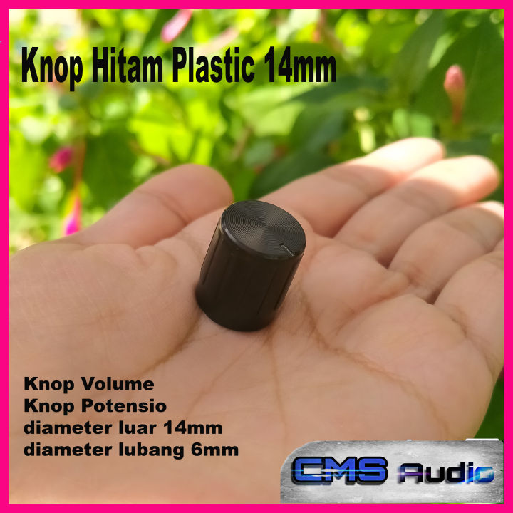 Knop Volume Knop Potensio 14mm. Knop Plastik Warna Hitam garis | Lazada Indonesia