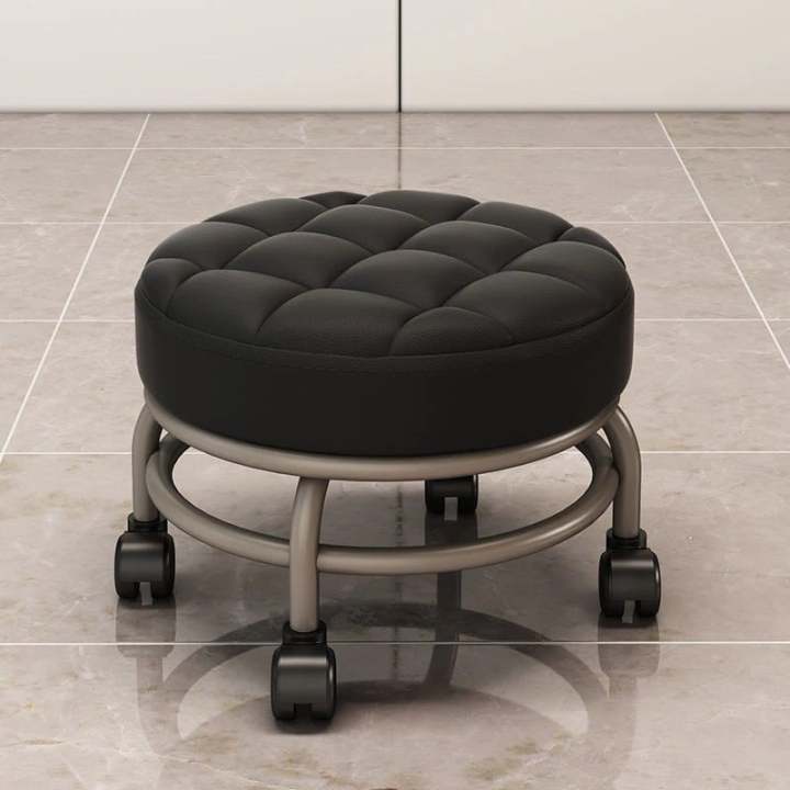 Small Stool with Wheels Baby Mini Round Chair Stool With Sofa Cushion ...
