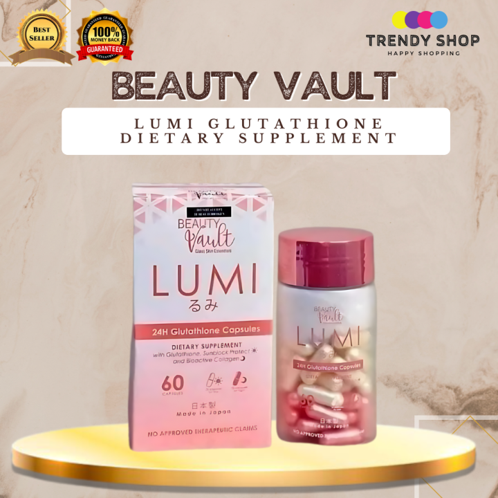 Lumi 24H Skin Whitening Glutathione Capsules by Beauty Vault - 60 Capsules 100% ORIGINAL | Lazada PH