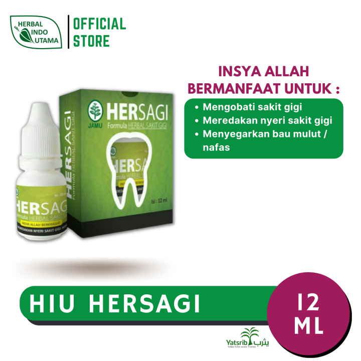 Obat Sakit Gigi Berlubang | HIU HERSAGI 12 ML | Lazada Indonesia