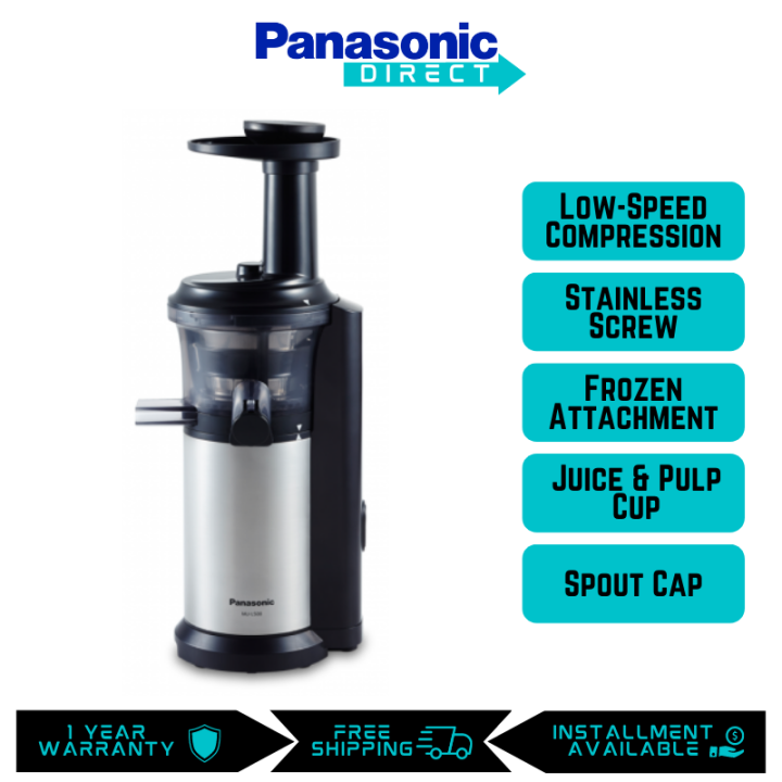 Panasonic MJ-L500 Slow Juicer (150W) 1L Capacity MJ-L500SSK MJL500 | Lazada