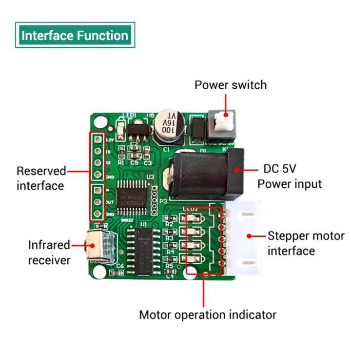 5V 4-Phase 28BYJ48 DC Gear Step Stepper Motor + ULN2003 Driver Board ...