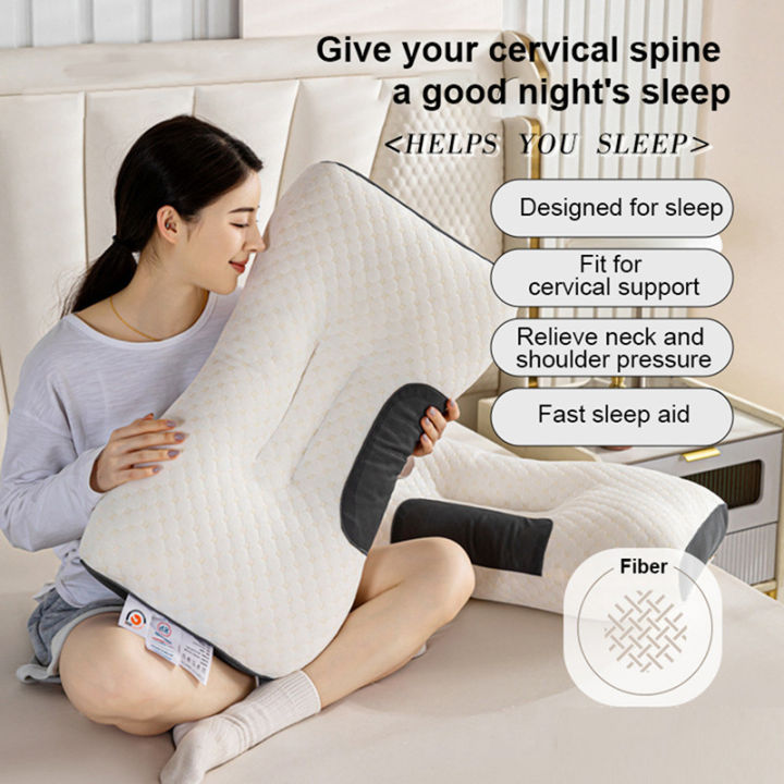 Sleep Relieve Neck Pain Ergonomic Cervical Spine For Headrest Sleeping ...