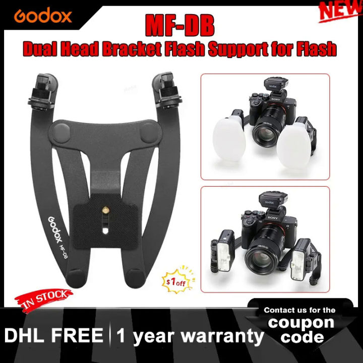 Godox MF-DB Dual Head Bracket Flash สำหรับ MF12แฟลชแมลง Macro การถ่าย ...