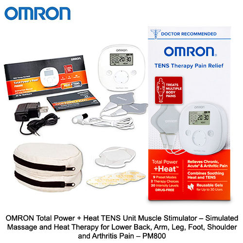 OMRON Total Power + Heat TENS Unit Muscle Stimulator – Simulated ...