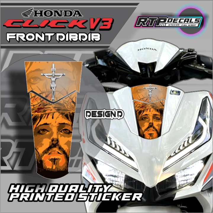 HONDA CLICK V3 FRONT DIBDIB PRINTED sticker(NEW DESIGN V3) | Lazada PH
