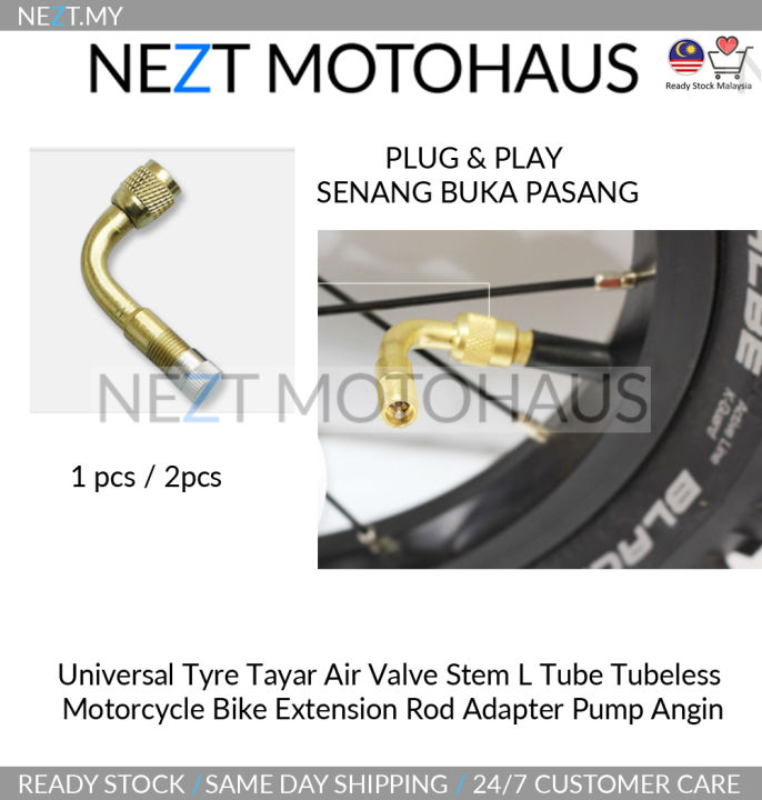 Universal Tyre Tayar Air Valve Stem L Tube Tubeless Motorcycle Bike ...