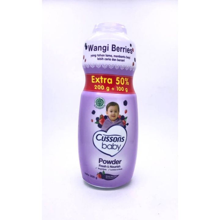 cussons baby powder 300gr fresh&nourish warna ungu | Lazada Indonesia