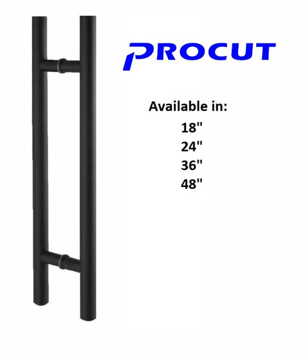 Matte Black 304 Stainless Steel H-Type Door Handle (1-1/2 diameter ...